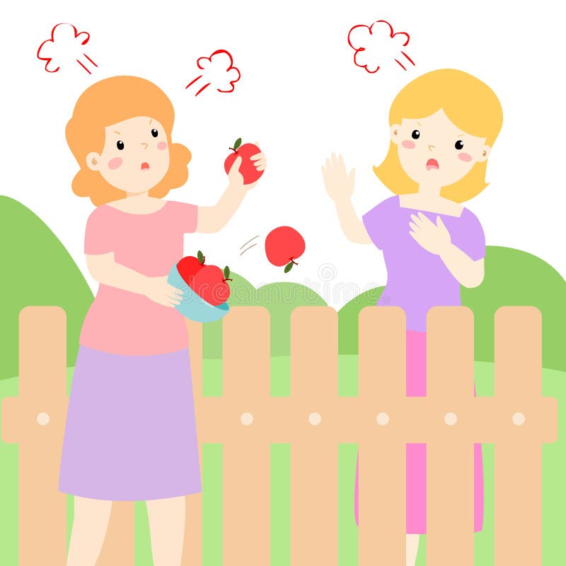Bad Relationship of Neighbor Stock Vector - Illustration of argue ...