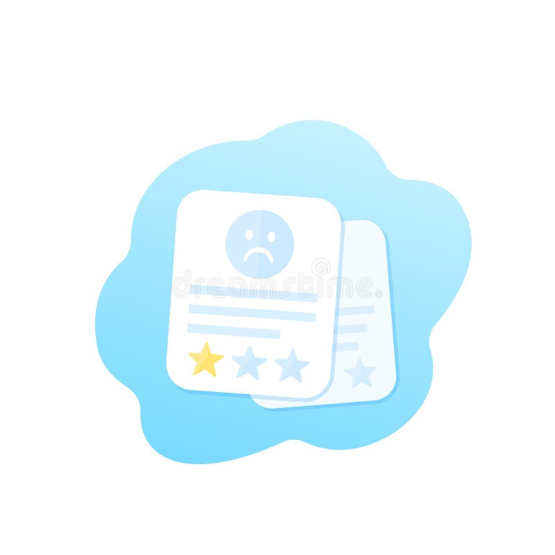 Bad reviews vector icon stock vector. Illustration of testimonial ...