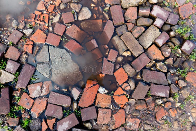 Bad road conditions stock photo. Image of muddy, broken - 202564110