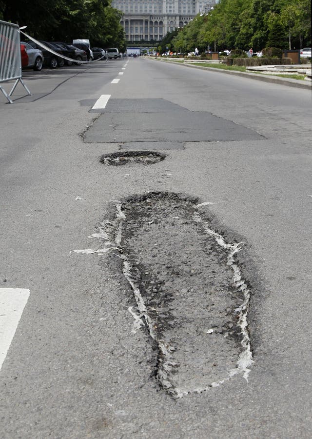 Bad road stock photo. Image of damaged, dangerous, patch - 40746644