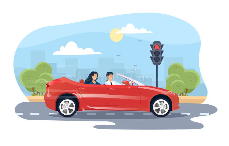 Bad Rushing Driver is Violating Rules and Riding through on Red Traffic ...