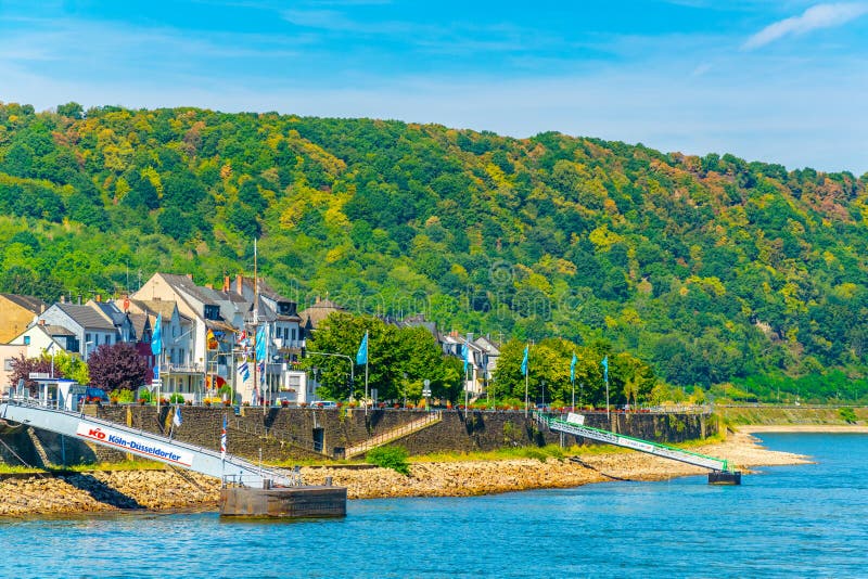 BAD SALZIG, GERMANY, AUGUST 16, 2018: Bad Salzig Town in Germany ...