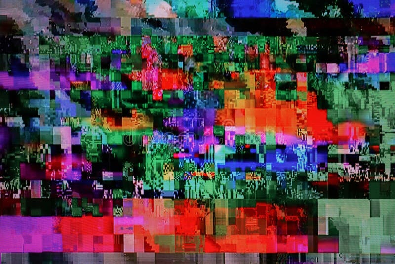 Bad Screen with Digital Broken Signal Stock Image - Image of noise ...