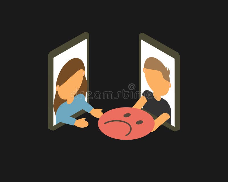 Bad Service Delivery To Customer with Angry Face Vector Stock Vector ...