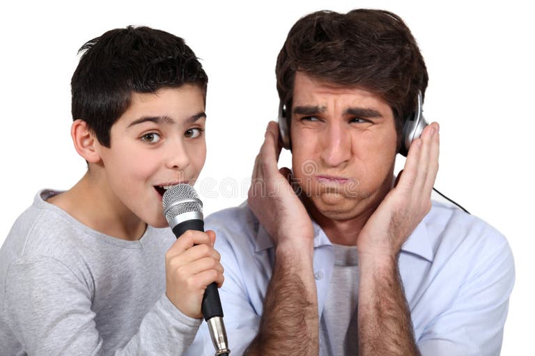 Bad singer with father stock photo. Image of singer, artist - 35526950