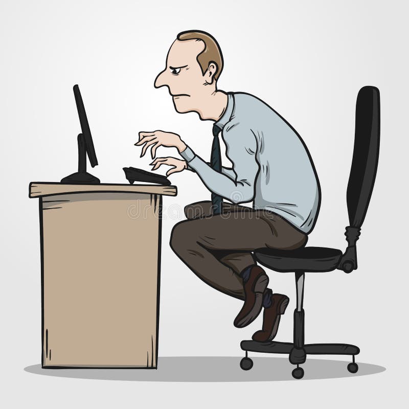 Good Bad Posture Cartoon Stock Illustrations – 343 Good Bad Posture ...
