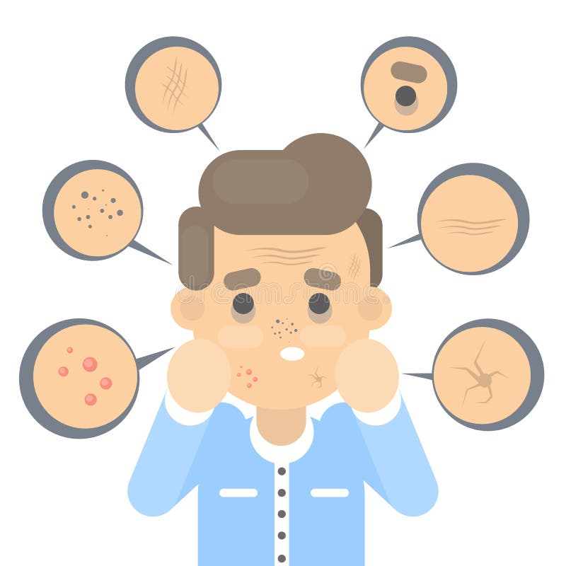 Aging Skin Problems Stock Illustrations – 198 Aging Skin Problems Stock ...