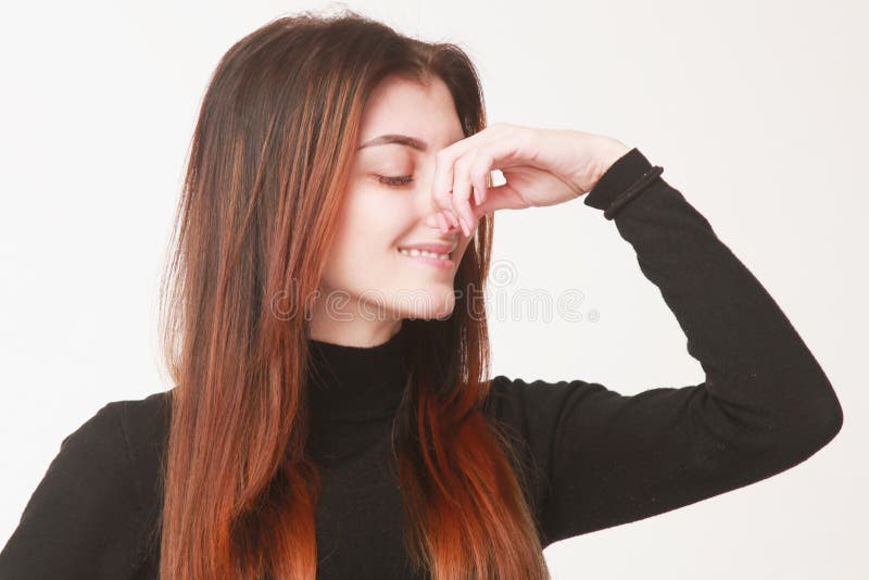 Bad Smell (Body Language, Gestures, Psychology) Stock Image - Image of ...