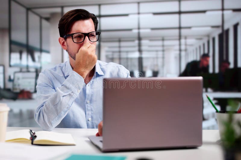 Bad Smell or Odor from Air Conditioner Stock Image - Image of mature ...