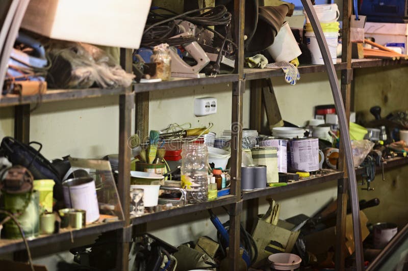 Bad Storage of Tools and Materials Stock Photo - Image of garbage ...