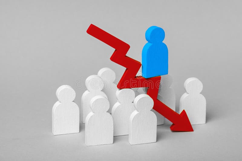 Bad Team Work, Failure in Business. the Fall in Profits and Growth ...