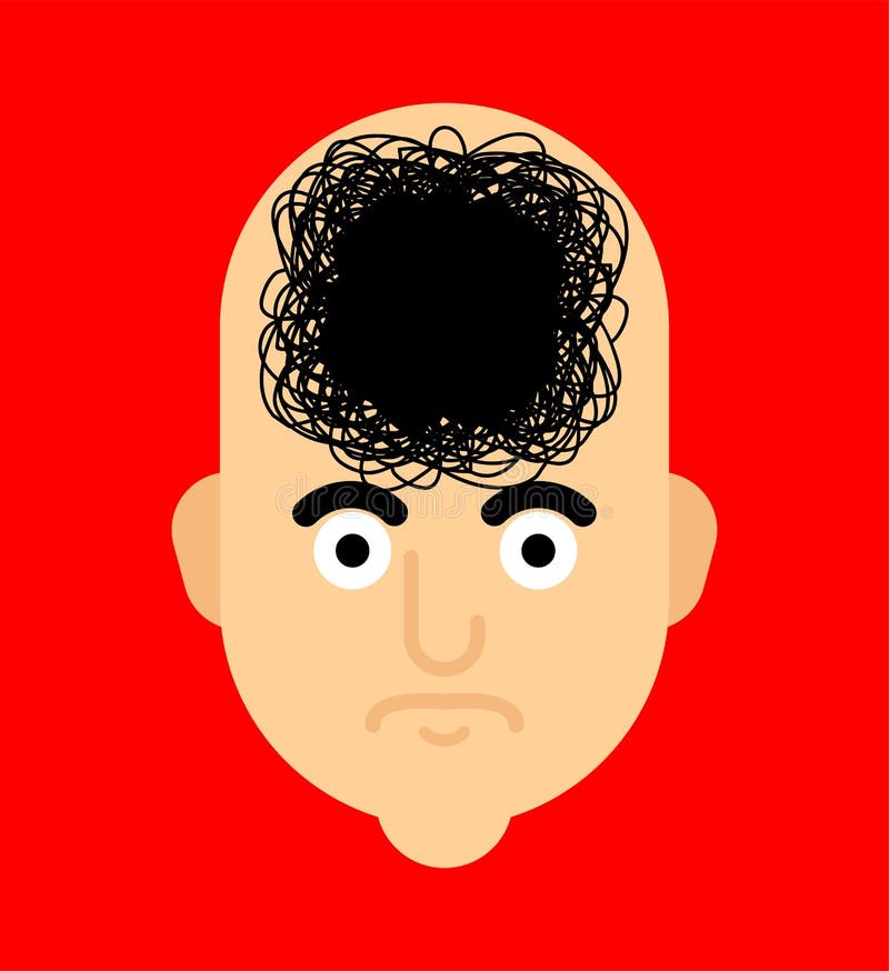 Head Depressed Sadness Girl with Flower from Brain Metaphor Different ...