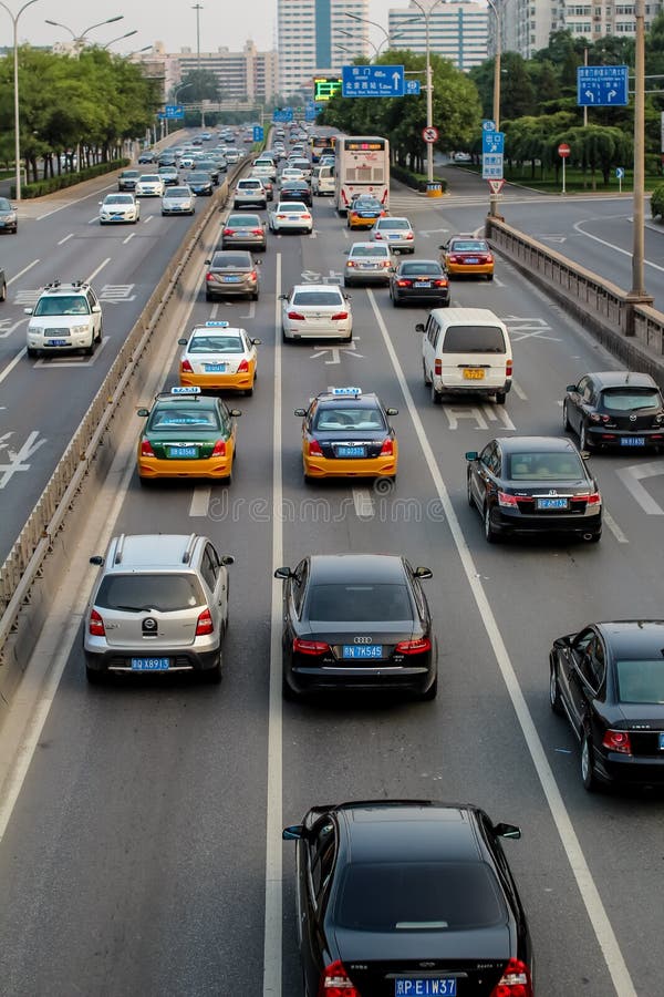 Bad traffic of beijing editorial photo. Image of hour - 33107291
