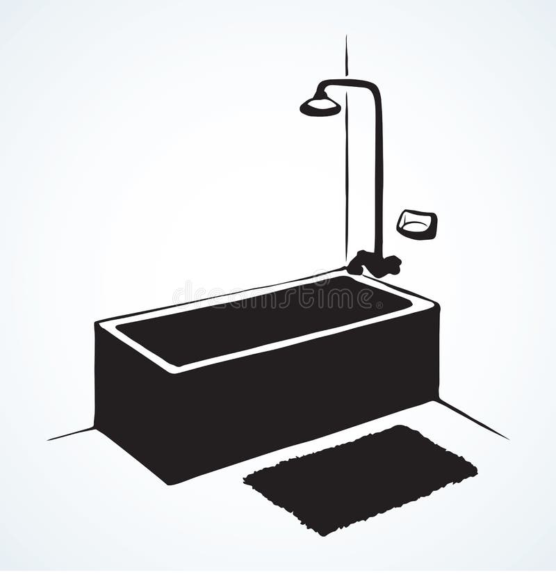 Bad Vector tekening vector illustratie. Illustration of flat - 101019975