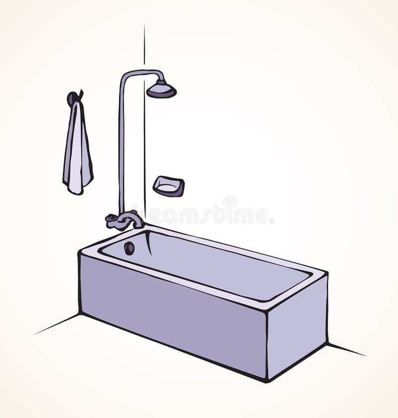 Bad Vector tekening vector illustratie. Illustration of flat - 101019975