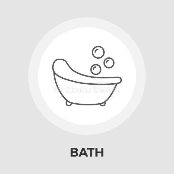 Bad Vector Vlak Pictogram vector illustratie. Illustration of ontwerp ...