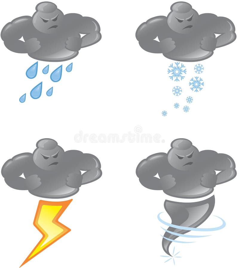 Bad weather stock vector. Illustration of snow, twister - 12218105