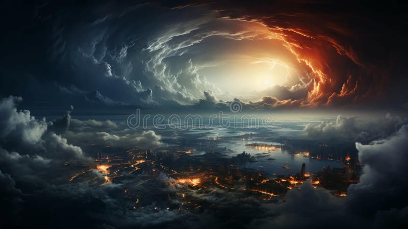 Bad Weather and Gray Sky during a Storm and Hurricane Stock ...