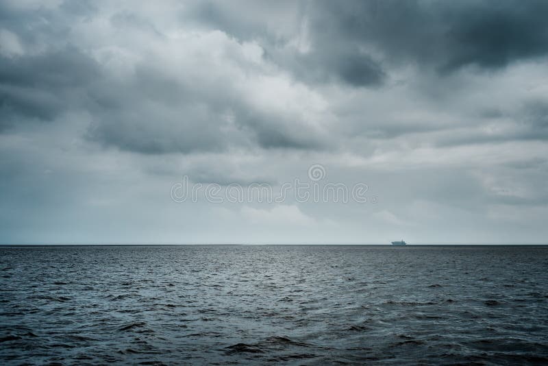 Bad weather over ocean stock image. Image of storm, background - 27068597