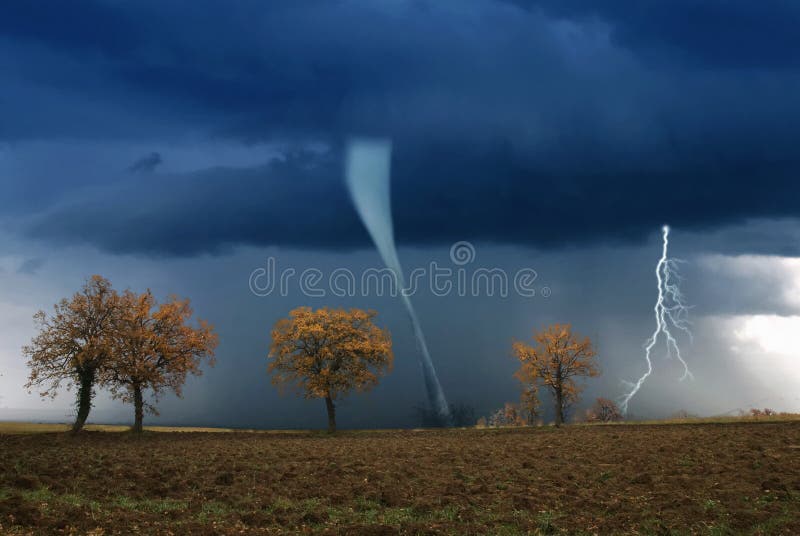 Bad weather with twister stock photo. Image of outdoor - 19247874