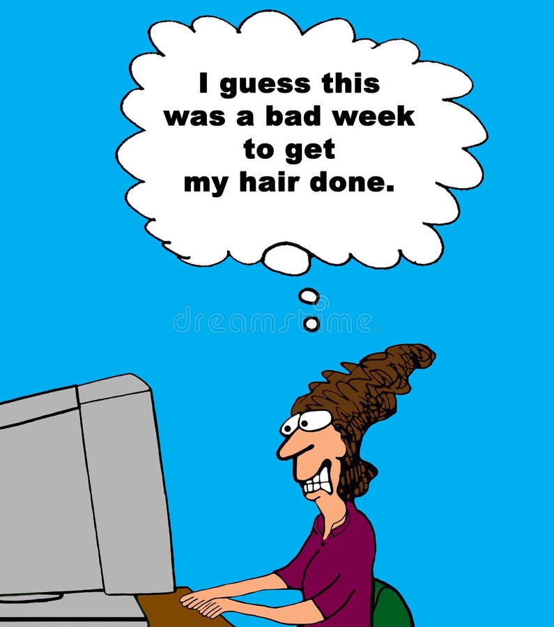 Bad Hair Cartoon Stock Illustrations – 1,470 Bad Hair Cartoon Stock ...