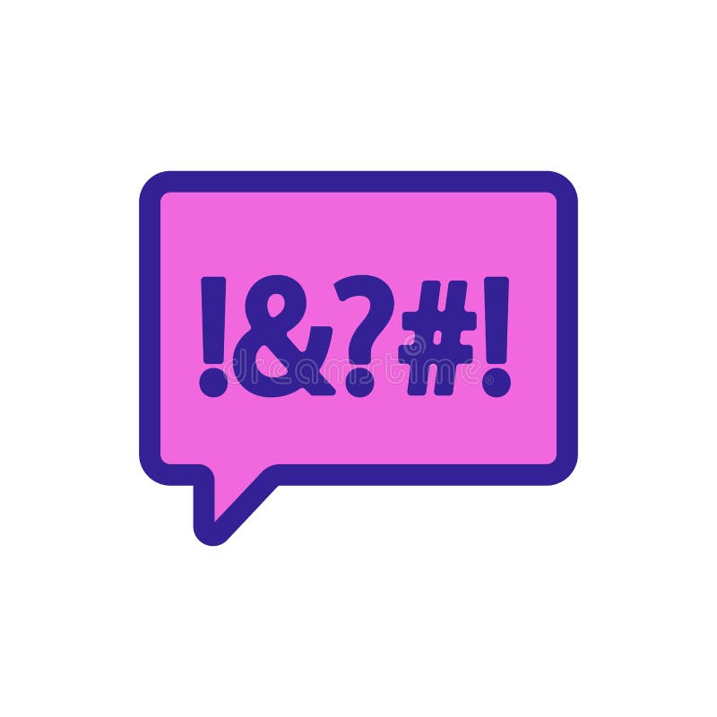 Bad Words Icon Vector. Isolated Contour Symbol Illustration Stock ...