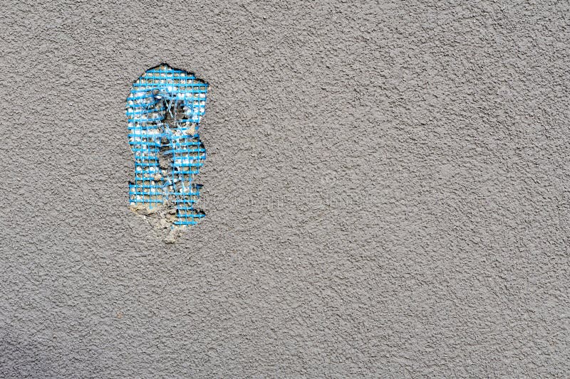Bad Work. Hole in the Plastered Wall from Fallen Plaster Stock Image ...