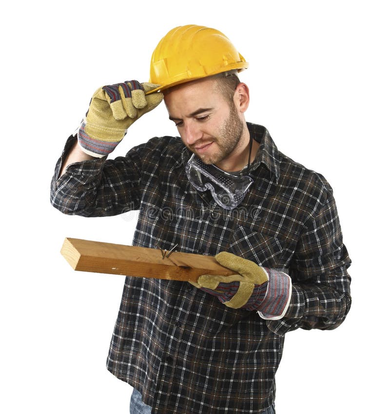 Worker stock image. Image of sign, worker, looking, helmet - 17753655