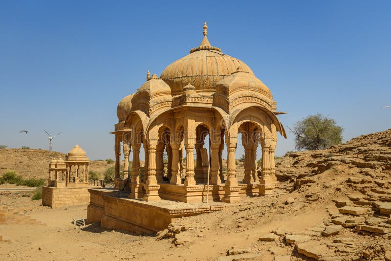 Bada Bagh Ancient Cenotaphs Complex. Jaisalmer. India Stock Photo ...