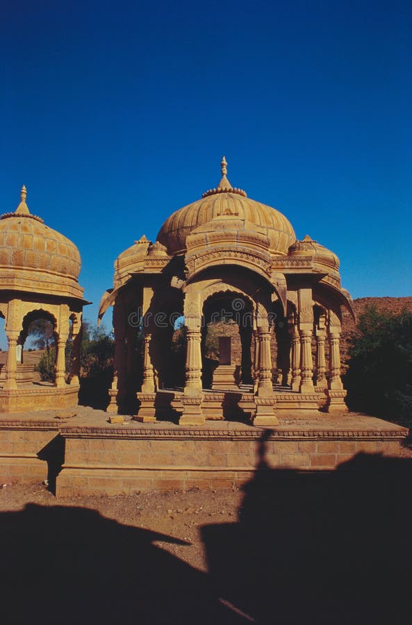 Indian Memorial Bada Bagh Royal Cenotaph Jaisalmer Rajasthan India ...