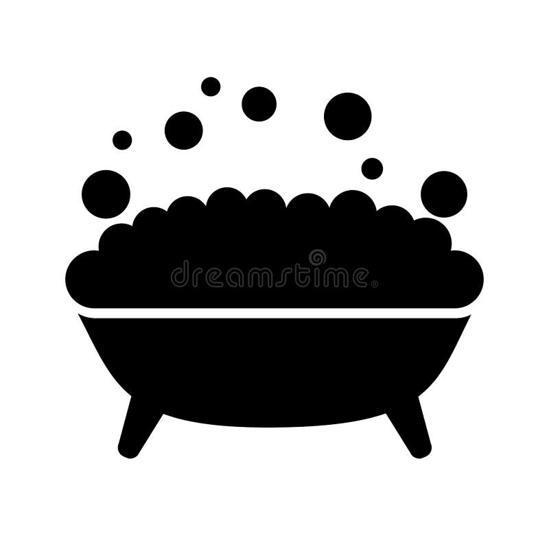 Bada med skumsymbolen vektor illustrationer. Illustration av hälsa ...