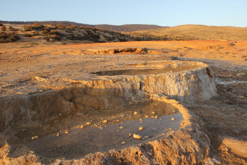 Badab-e Surt Badab Soort, Iran Image stock - Image du étagée, oxyde ...