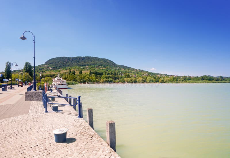 Pier in Badacsony stock image. Image of blur, travel - 15748647