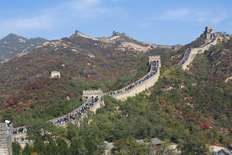 Badaling Great Wall in Autumn Editorial Photography - Image of autumn ...