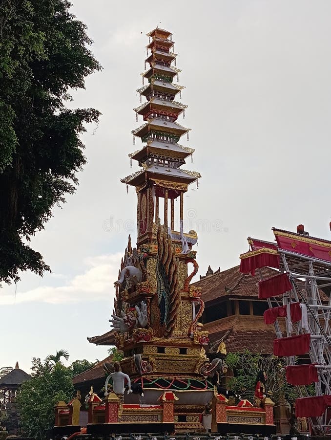 Bade Ride in the Cremation Ceremony in Bali? Stock Image - Image of ...
