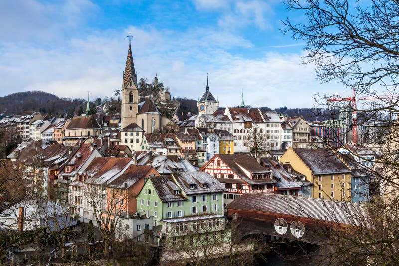 BADEN, AARGAU, DIE SCHWEIZ stockbild. Bild von hintergrund - 70163297