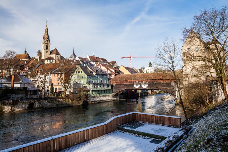 BADEN, ARGOVIE, SUISSE photo stock. Image du moyen, plateforme - 70163280