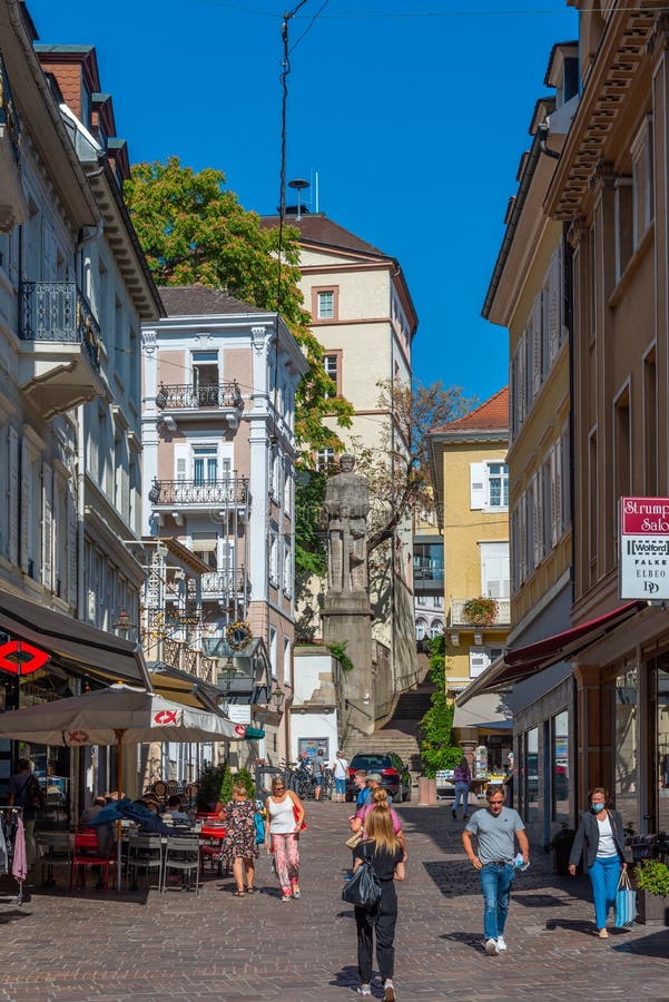 Baden Baden, September 22, 2020: People are Strolling through Th ...