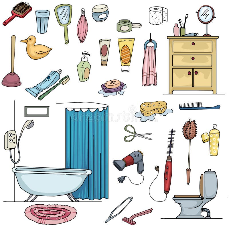 Badezimmer, mit Bad vektor abbildung. Illustration von konzept - 59228187