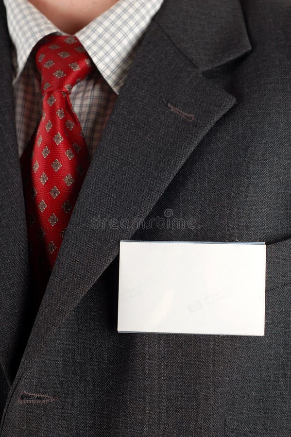 Suit and name tag stock image. Image of manager, male - 1064555