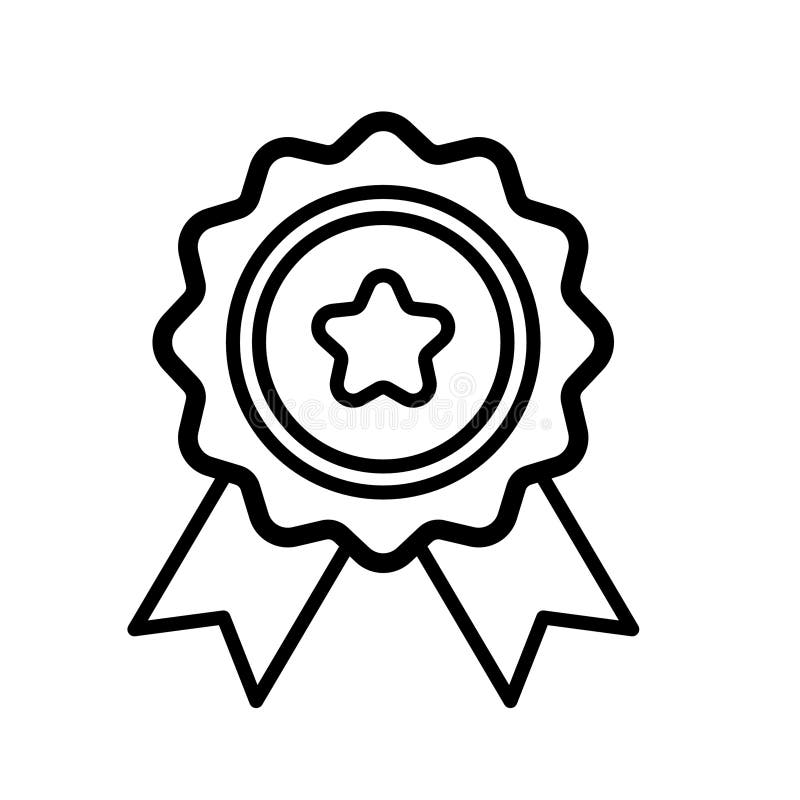 Badge, award - vector icon stock vector. Illustration of competition ...