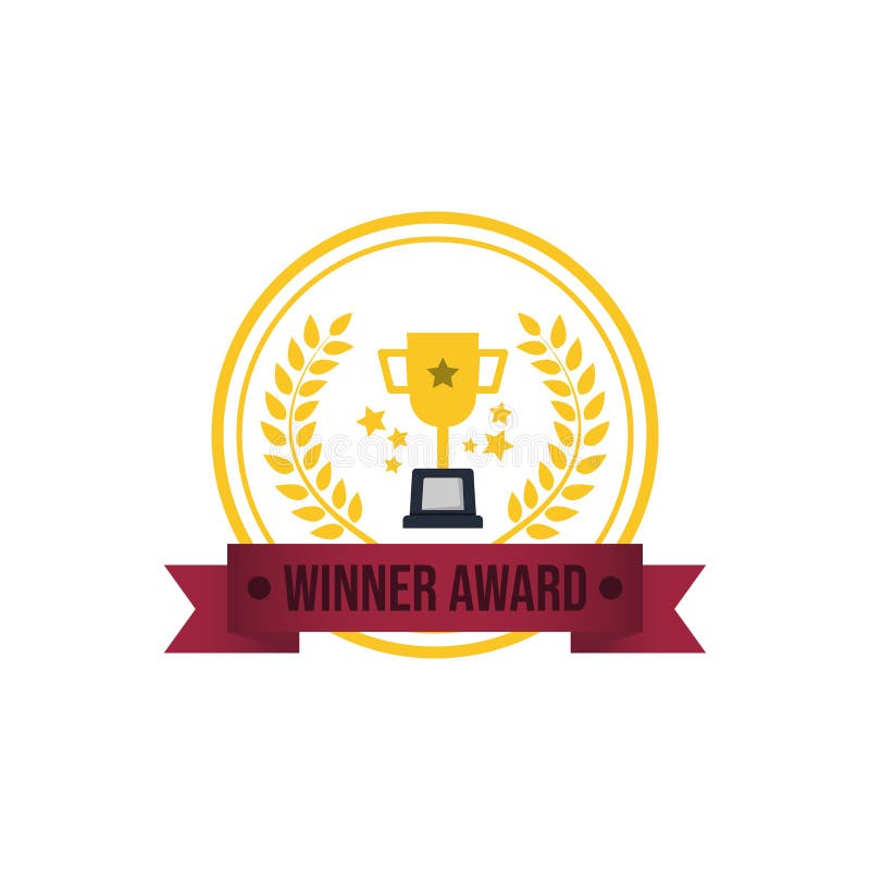 Badge Award Vector Image. Golden Award Winner Emblem Vector Design ...