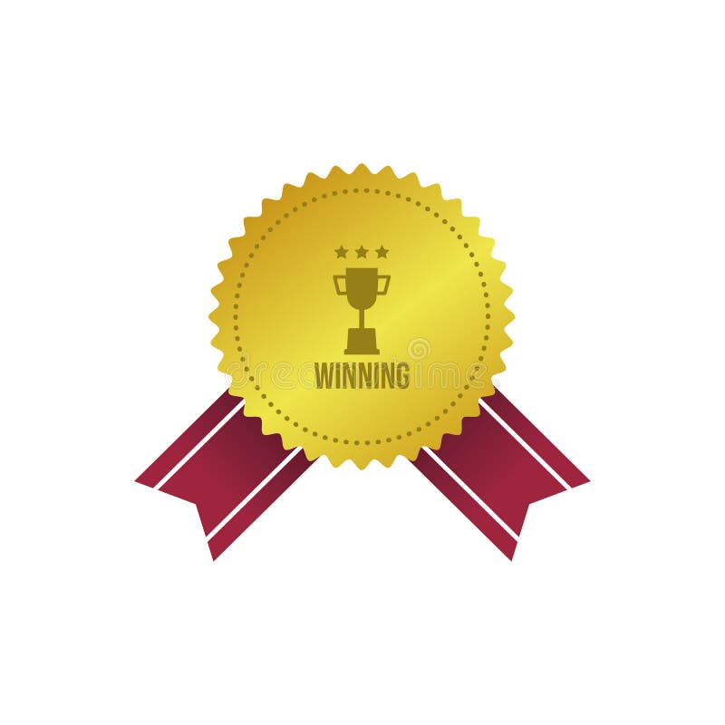 Badge Award Vector Image. Golden Award Winner Emblem Vector Design ...