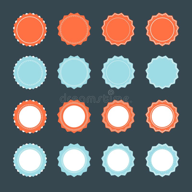 Badge Banner Flat Design Set Stock Vector - Illustration of decor ...