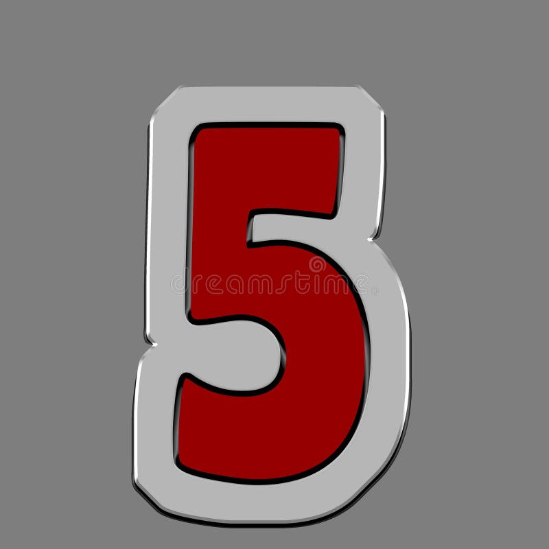 Badge with number five stock illustration. Illustration of value ...