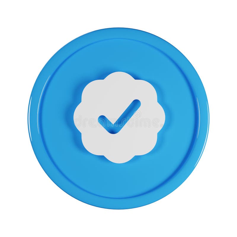 Badge Check Business Icon 3D Render Illustration Stock Image ...