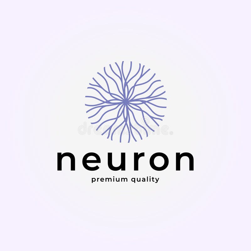 Badge Circle Abstract Neuron Logo for Medical Idea Design, Brain Icon ...