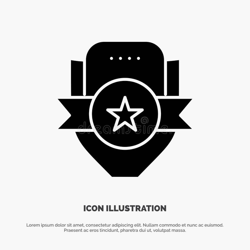Badge, Club, Emblem, Shield, Sport Solid Glyph Icon Vector Stock Vector ...