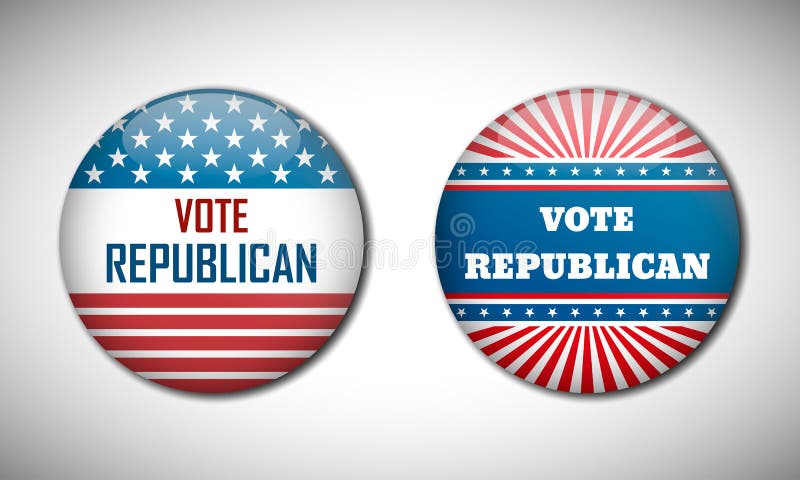 Badge Election Campaign 2016. Vote Republican Stock Vector ...