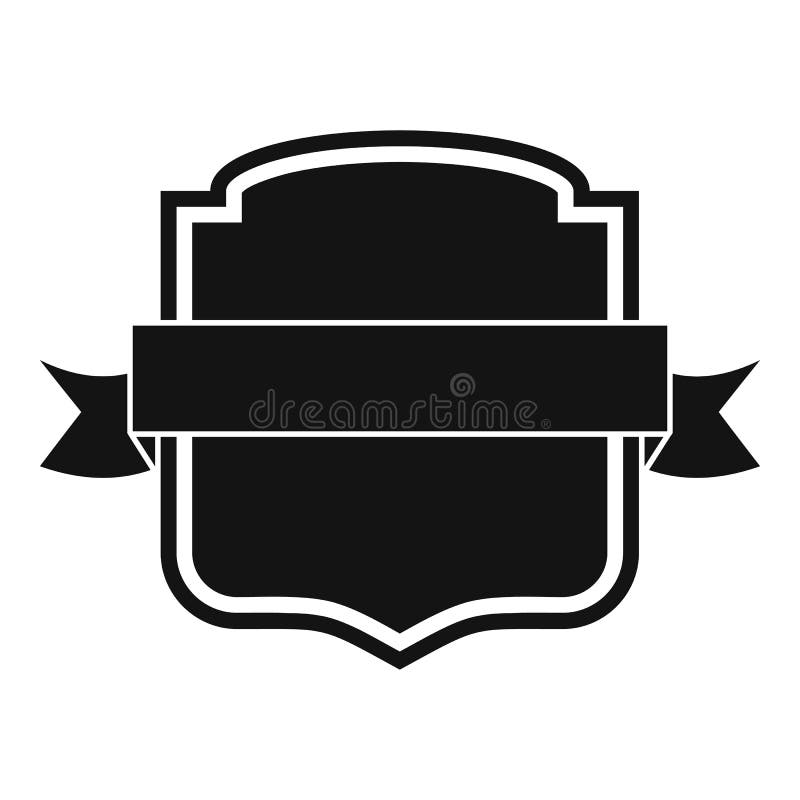 Badge Emblem Icon, Simple Black Style Stock Vector - Illustration of ...